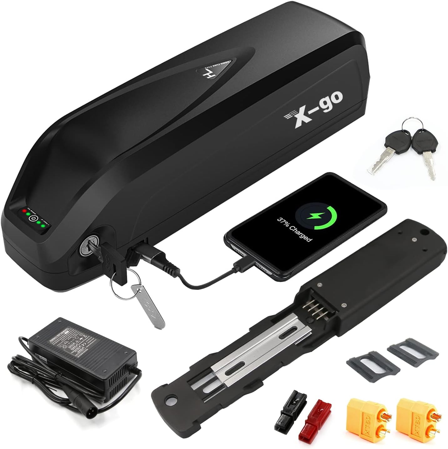 X-go Ebike Battery - 36V 15AH Hailong Lithium Electric Mountain Bike ...