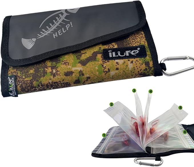 Amazon.com: iLure Soft Bait Organizer Fishing Small Tackle Bag Binder ...