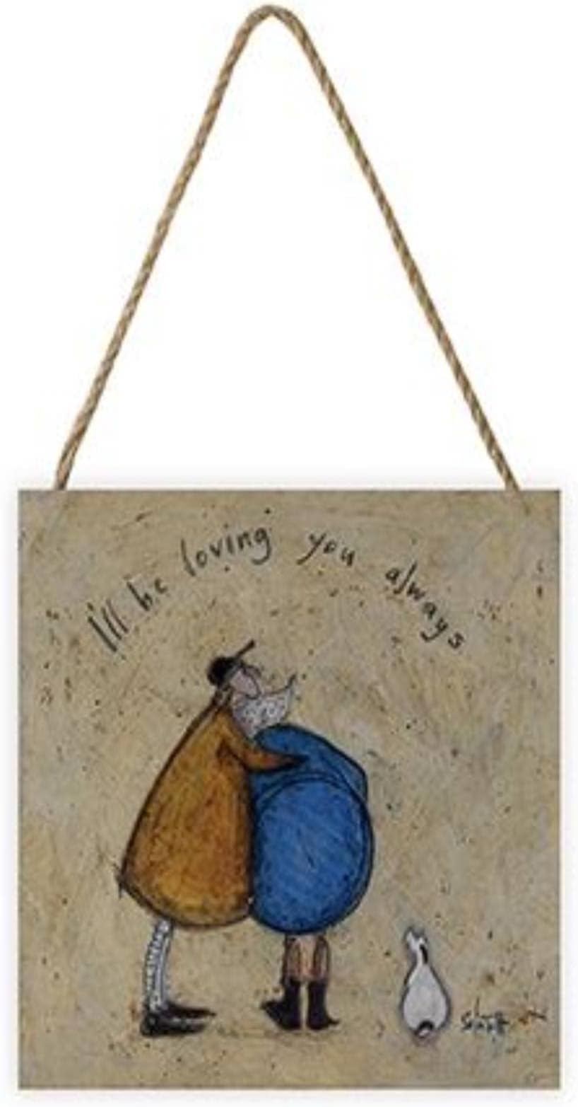 Sam Toft EMB10800 Multi Coloured Wooden Wall Art, Multi-Colour, 20 x 20 ...