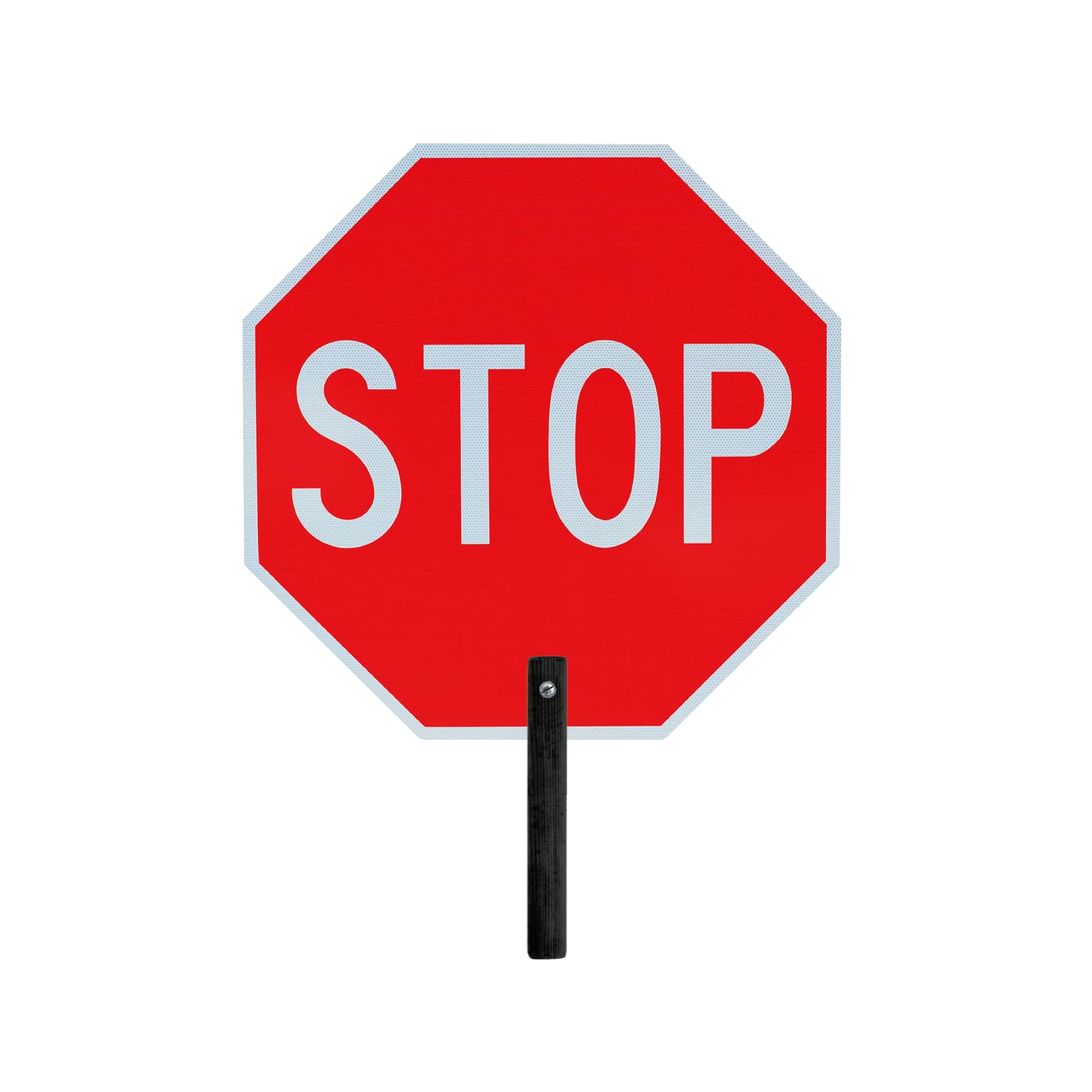 Handheld Stop Sign 18”x 18” - Thick Aluminum - Rust Free Metal Traffic ...