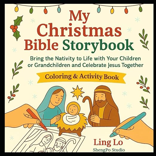 My Christmas Bible Storybook: A Christian Coloring & Activity Book ...