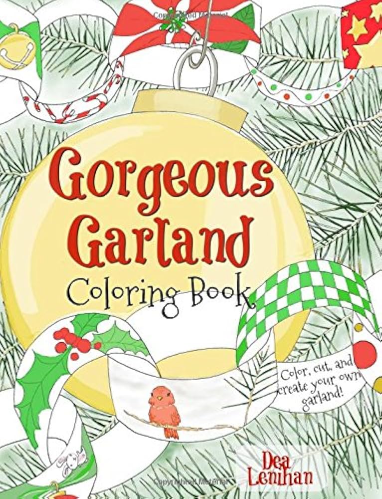 christmas garland coloring pages