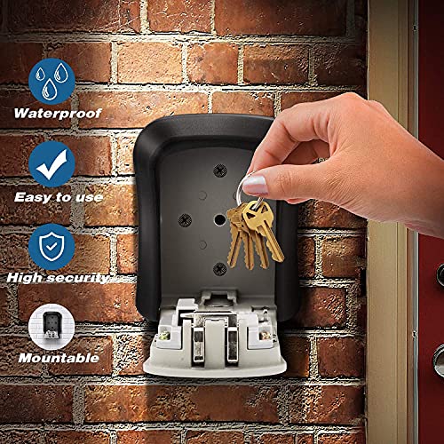 Snapklik.com : 2 Pack Key Lock Box, Combination Lock Box Wall Mounted ...