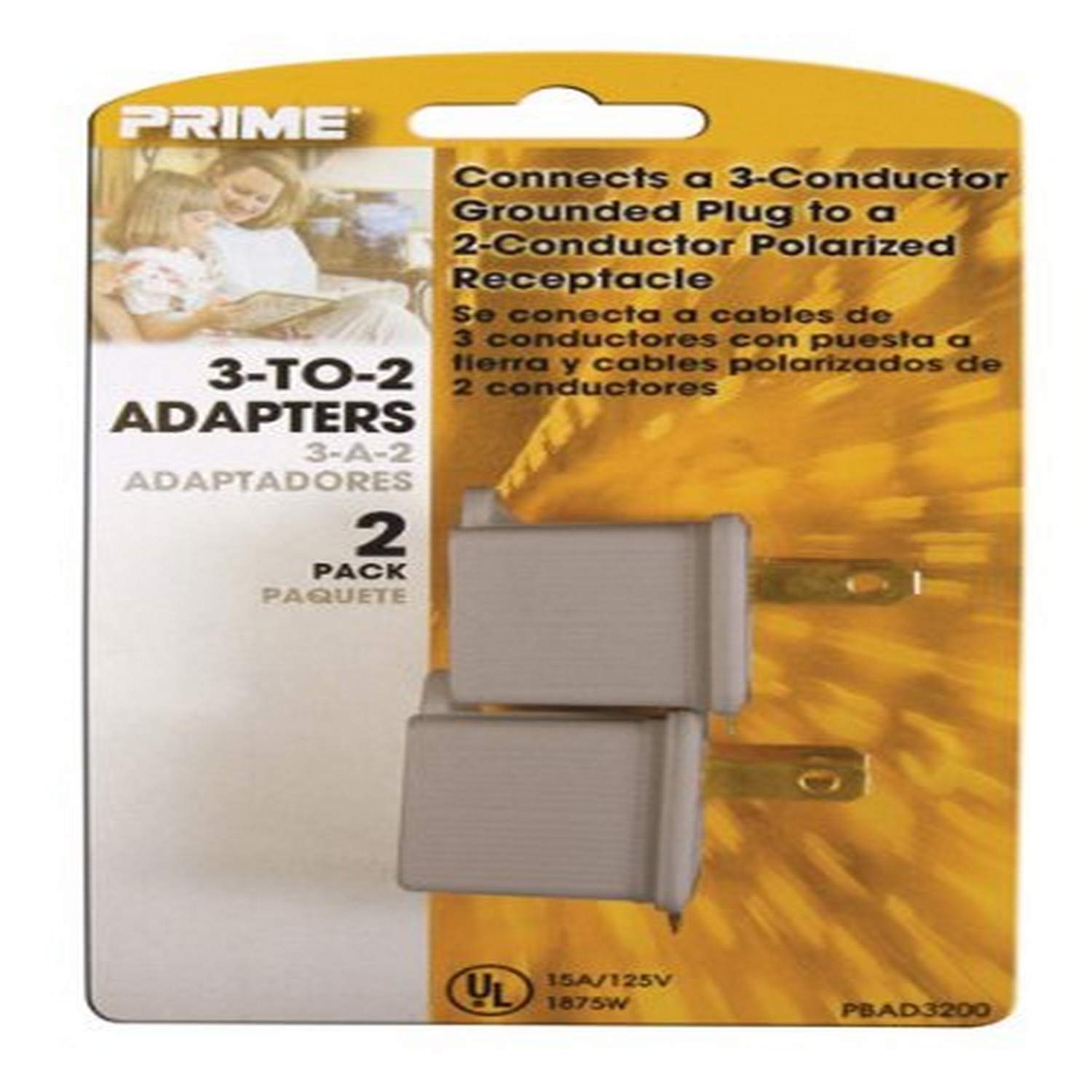 Prime Wire & Cable PBAD3200 3-to-2 Adapter, Gray, 2-Pack : Amazon.co.uk ...