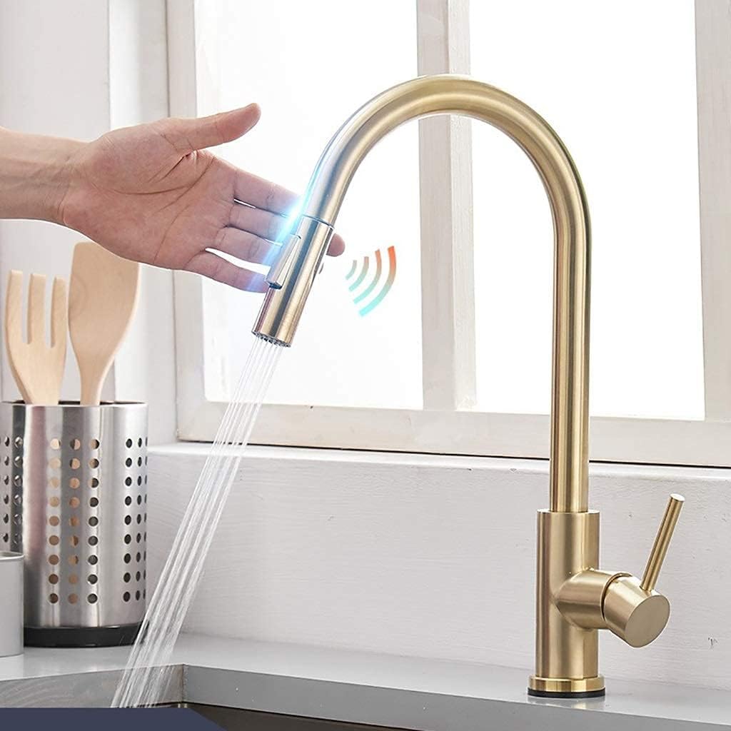 Sensor Kitchen Faucets, Brushed d Smart Touch Inductive Sensitive ...