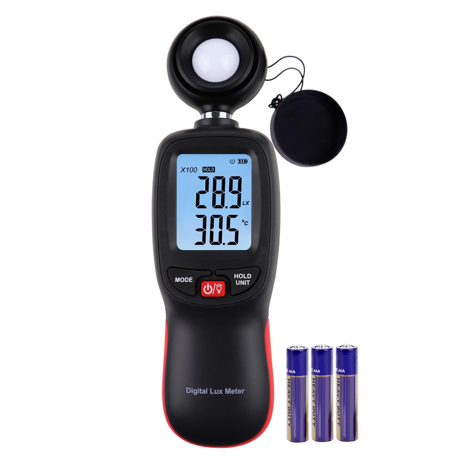 Lux Meter with Data Record, Digital Light Meter Illuminance Meter ...