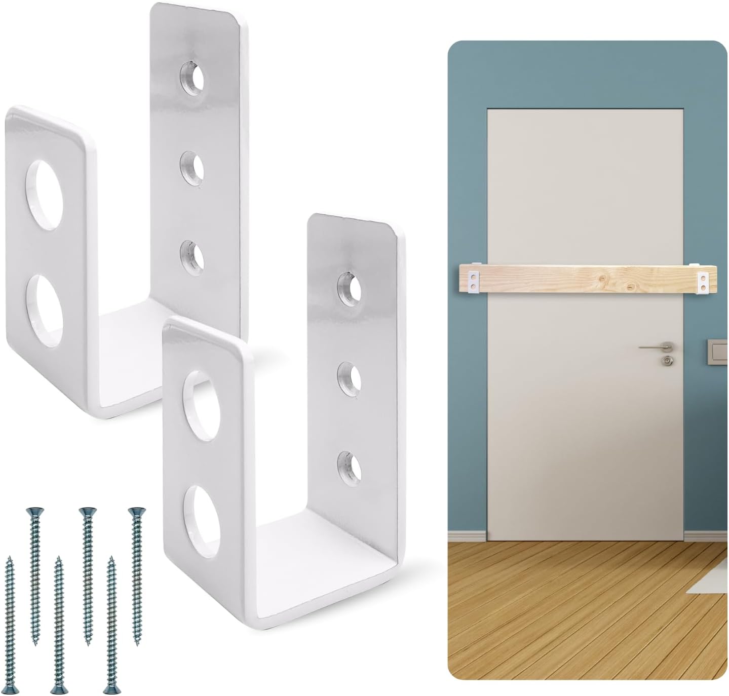 Amazon.com: 2x4 Door Barricade Brackets, 4 Pack Heavy Duty Door ...