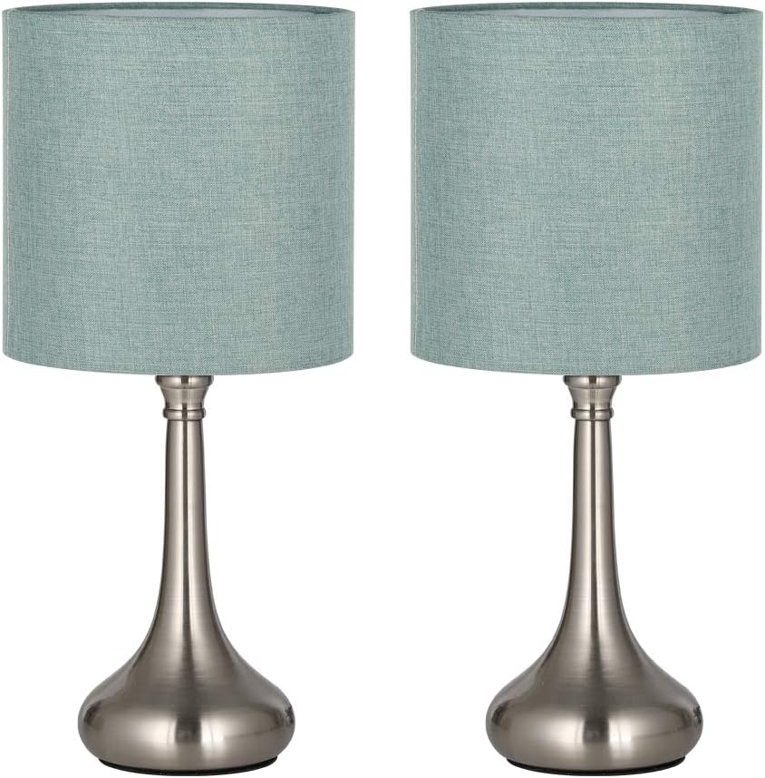 HAITRAL Bedside Table Lamps - Modern Nightstand Lamps Set of 2 with ...