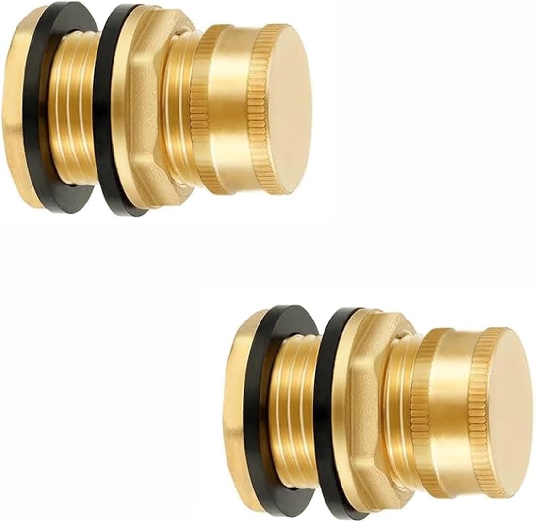 Amazon.com: YuanTenhwy Brass 1/2" Female 3/4" Male Water Tank Fittings ...