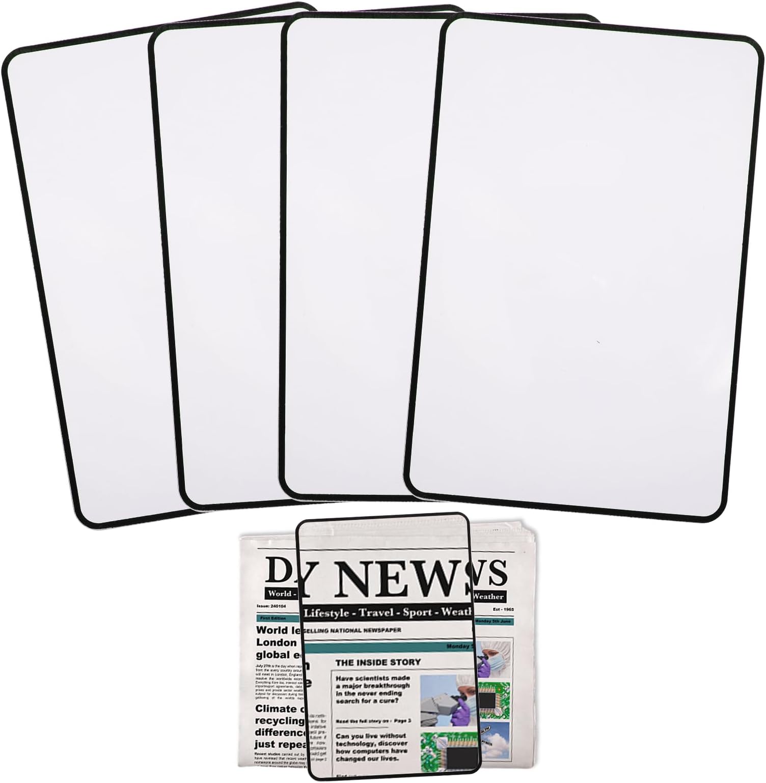 milaosk 2 Pcs Page Magnifying Lens 3X (300%) Full Page Magnifier ...