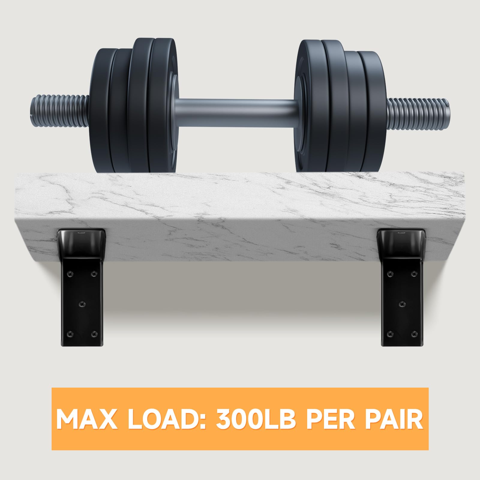 Snapklik.com : 3 Pack L16 X H 6" Countertop Support Brackets, Heavy ...