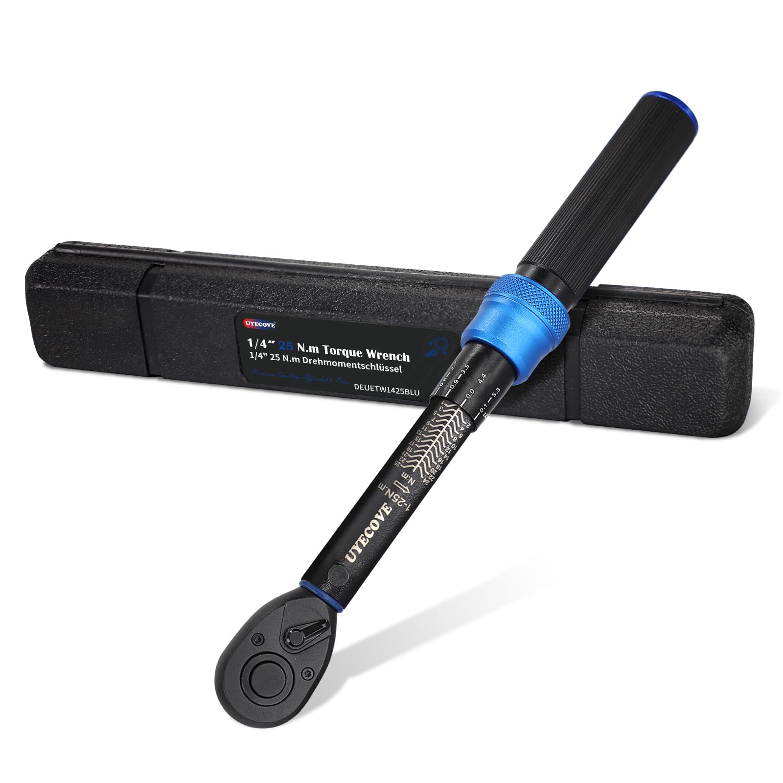 UYECOVE 1/4 inch Drive Click Torque Wrench 1-25Nm, Bike Torque Wrench 1 ...