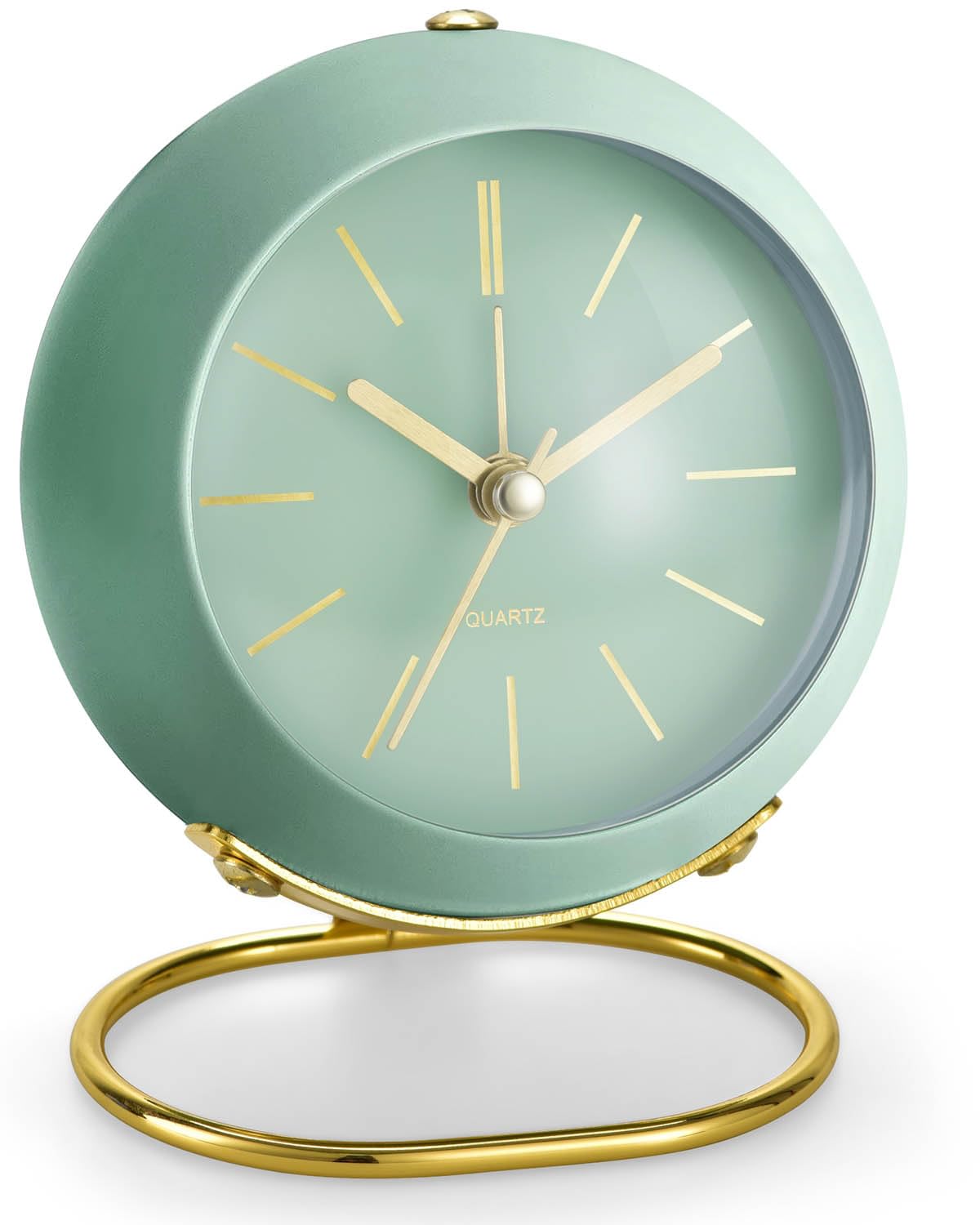 Battery Operated Desk Alarm Clocks with Light, Analog Clock Retro ...