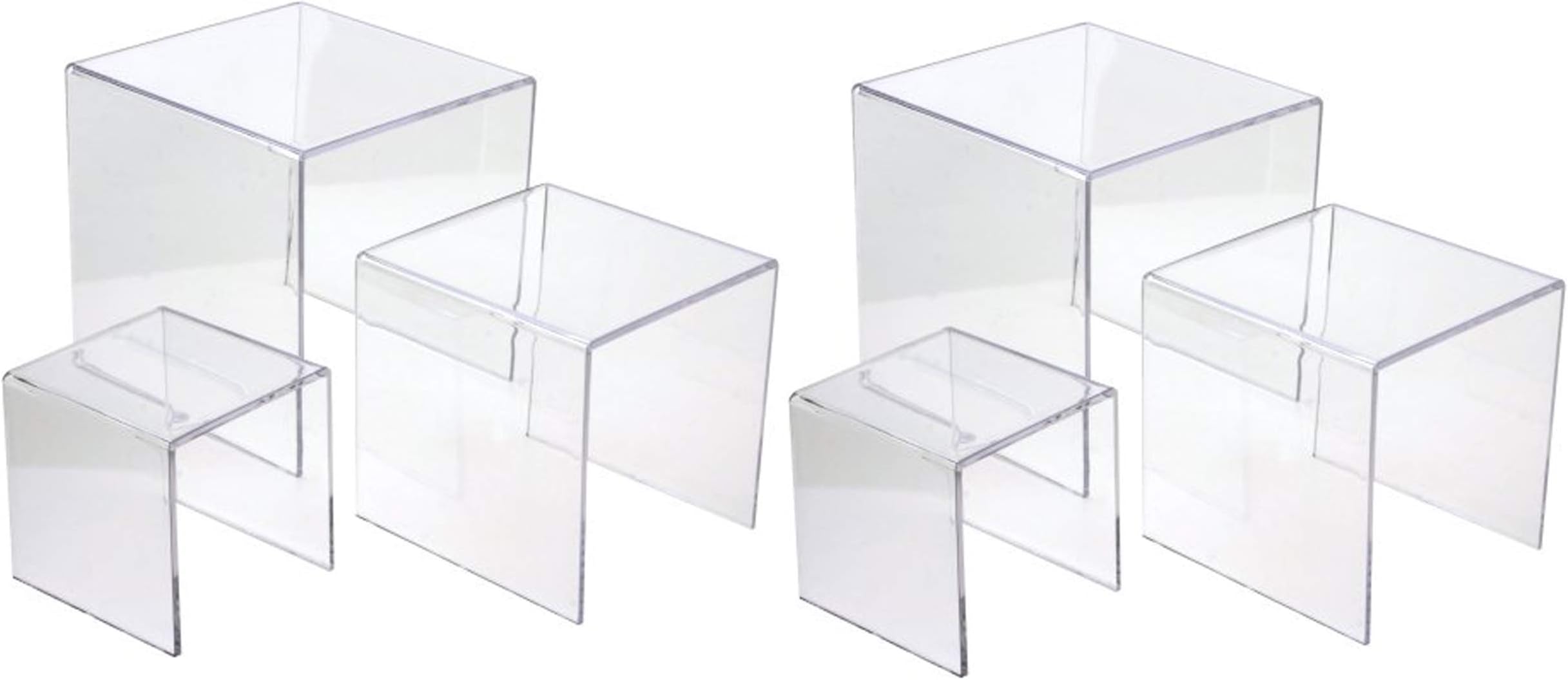 Amazon.com: Jusalpha® 3'' 4'' 5'' -6 PC Clear Acrylic Display Riser ...