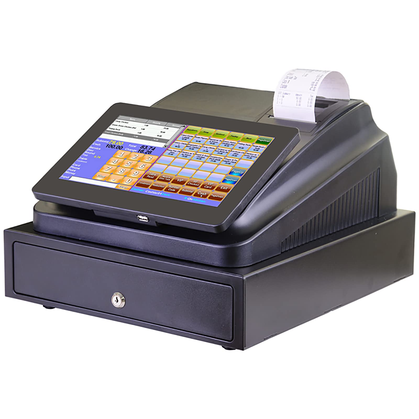 Buy jwcvazo 10'' Touch Screen Cash Register with Led 8 Digital Display ...
