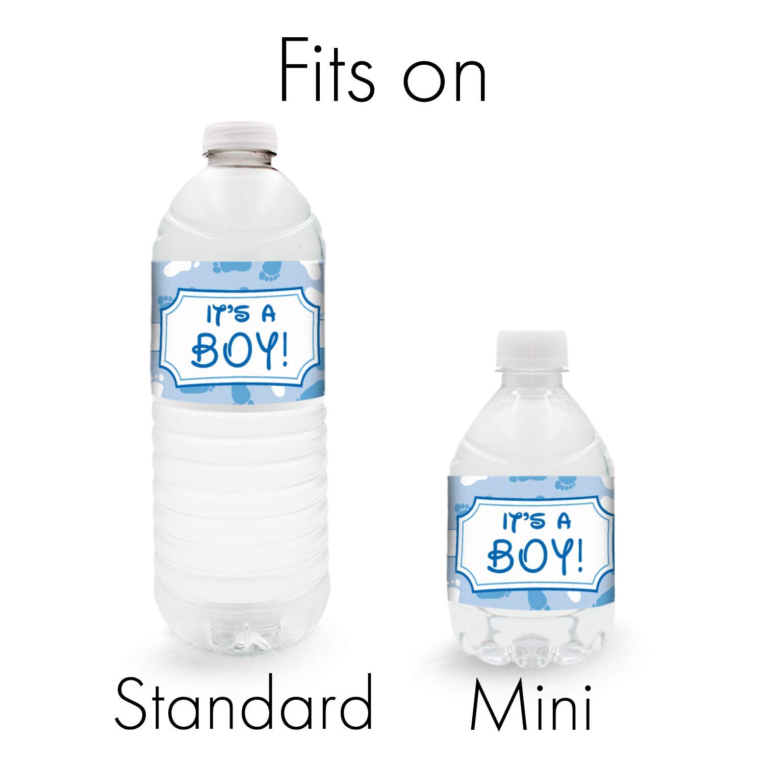 Buy DISTINCTIVS It's a Boy Baby Shower Water Bottle Labels - Blue ...