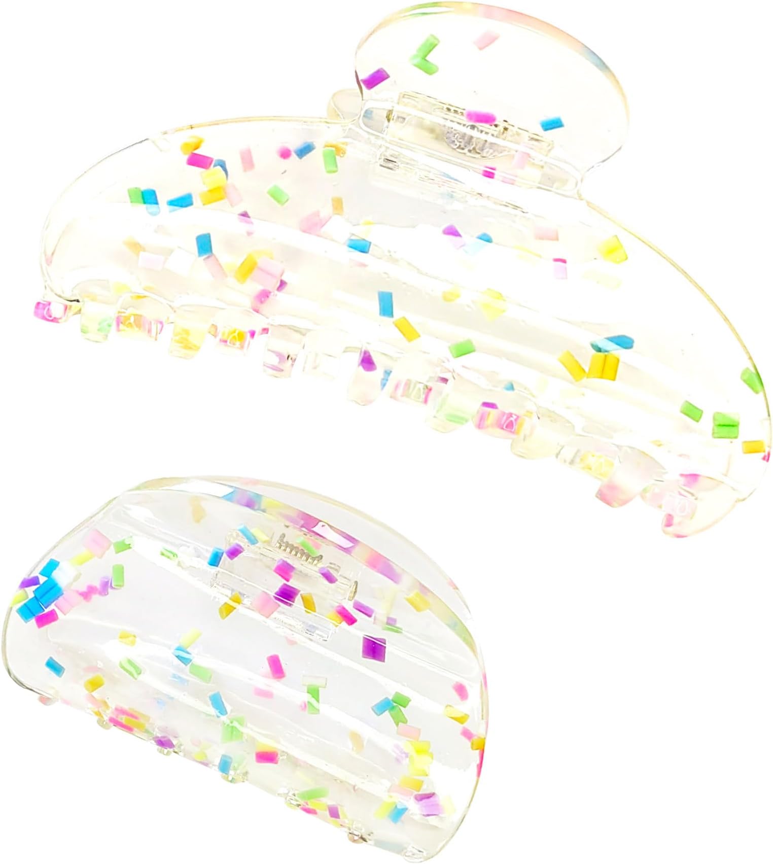Amazon.com : Kitiin Colorful Sprinkles Thin Hair Claw Clips Youth Women ...
