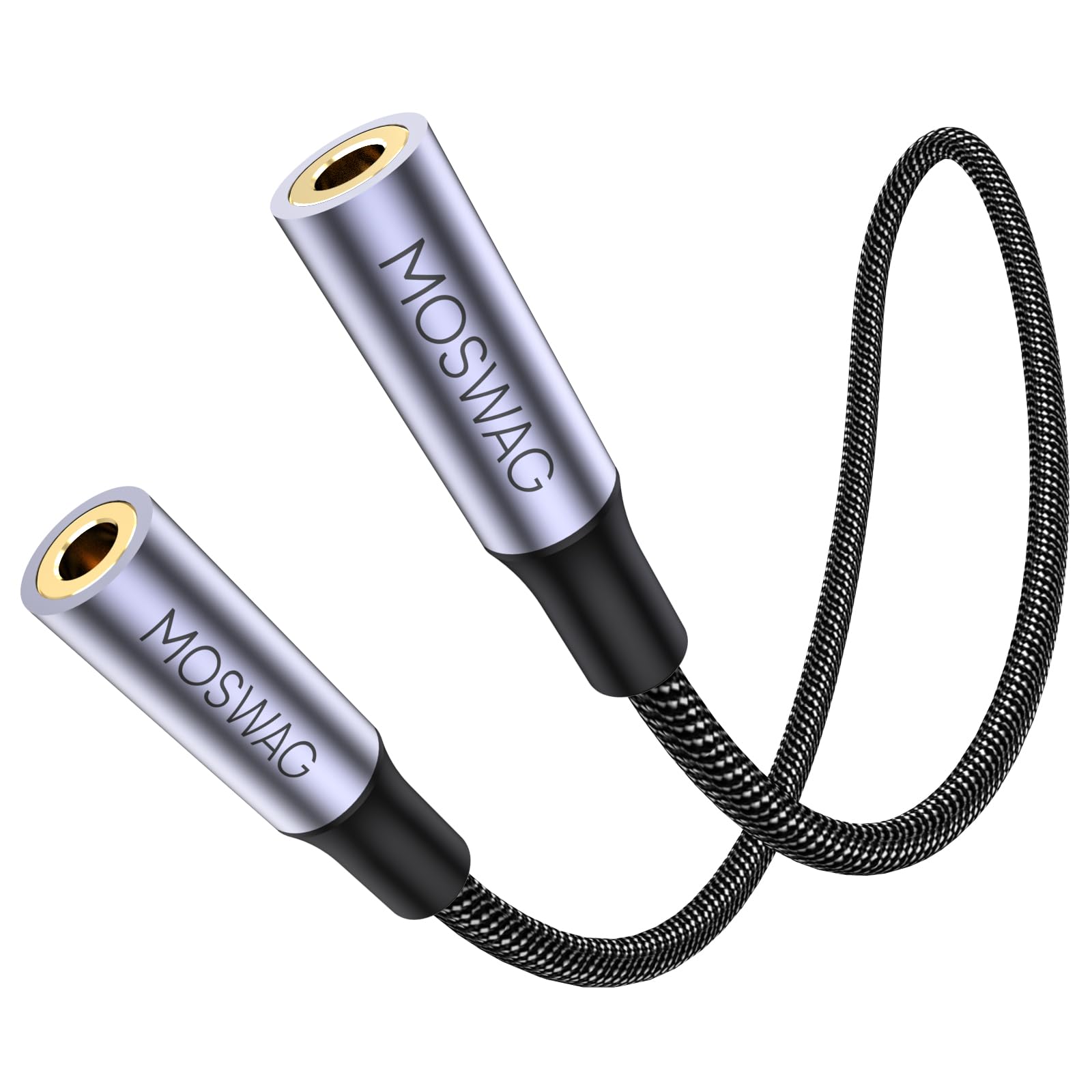Amazon.com: MOSWAG 3.5mm Female to Female Aux Connector, TRRS 4-Pole ...