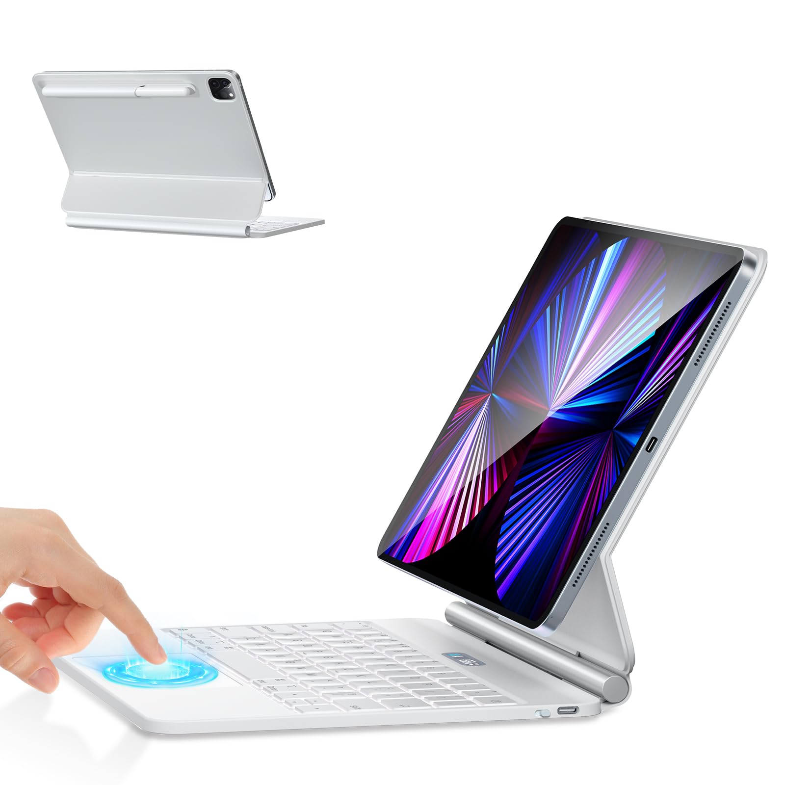 Amazon.com: BOBOLEE Keyboard Case for iPad Air 11 inch M2 2024, Pro 11 ...