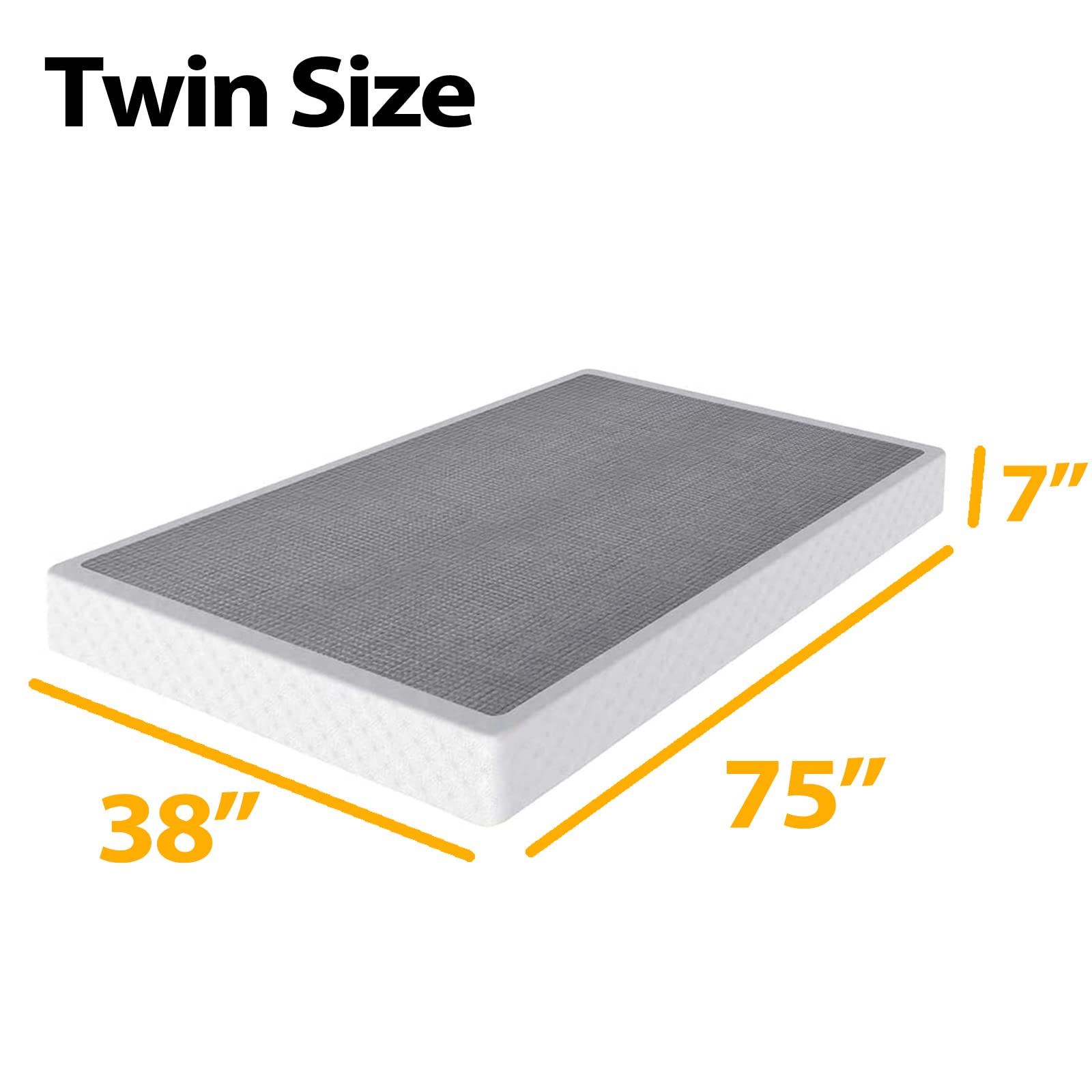 ZIYOO Twin Box Spring, Metal Box Springs, 7 Inch Mattress Foundation ...