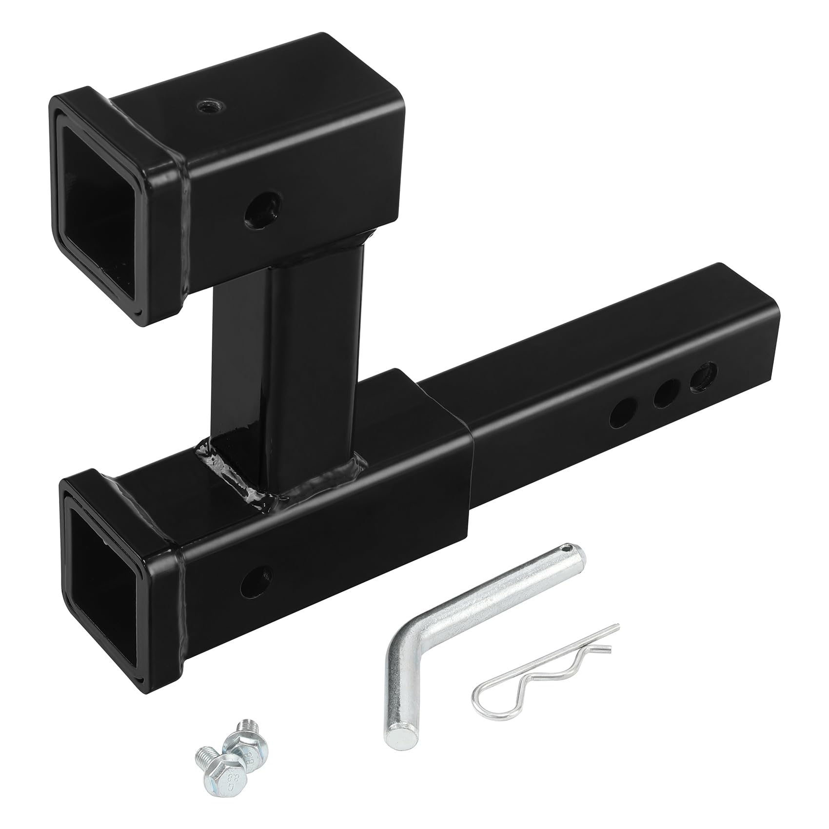 Amazon.com: TCMT Double Hitch Receiver 2 Inch Trailer Dual Hitch ...