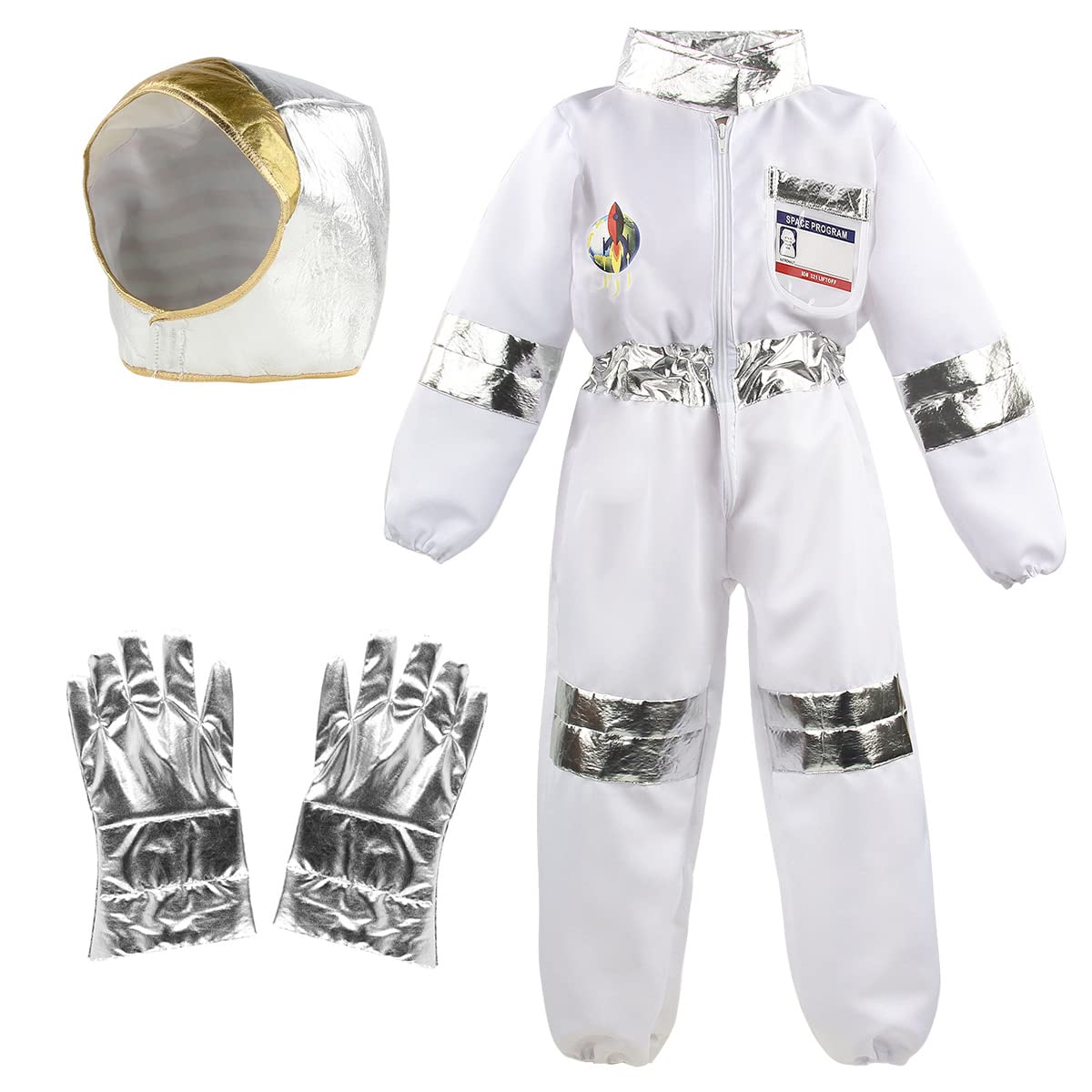 ZJstyle Kids Spaceman Costume Unisex Astronaut Costume for Kids ...