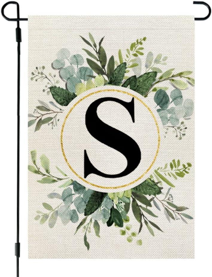 Amazon.com : Anley Classic Monogram Letter M Garden Flag, Double Sided ...