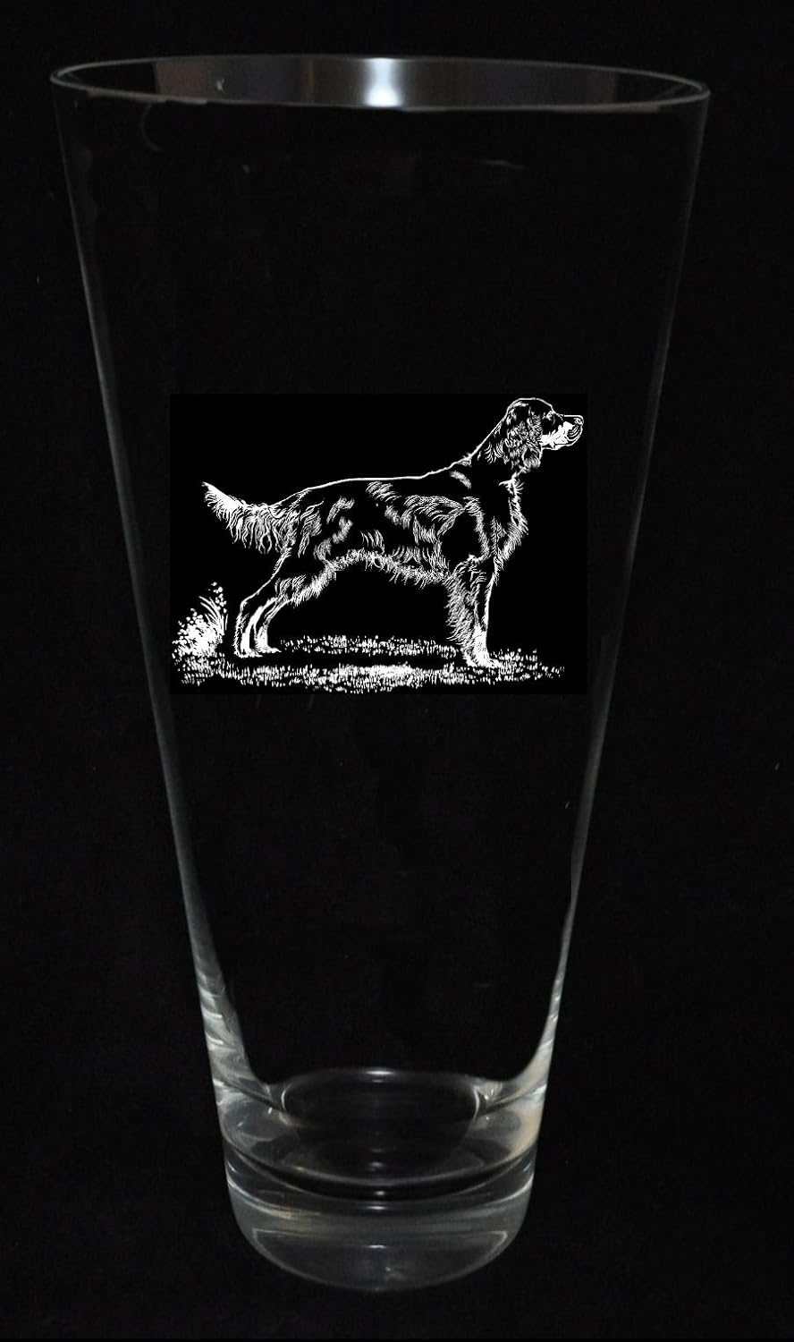 Amazon.com: GORDON SETTER *Dog Gift* 25cm Crystal Glass Conical Vase