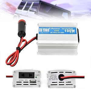 Amazon.com: ZWEBY Inverter,Portable Car Power Inverter 100W 200W DC 12V/24V to AC 100V/220V ...