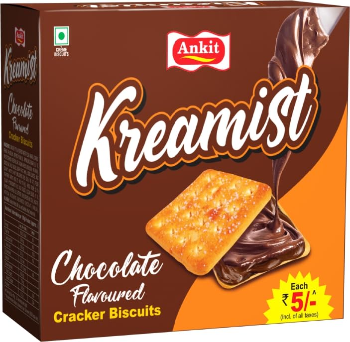 Ankit Kreamist Chocolate Flavoured Cracker Biscuits - 1080g (pack of 2 ...