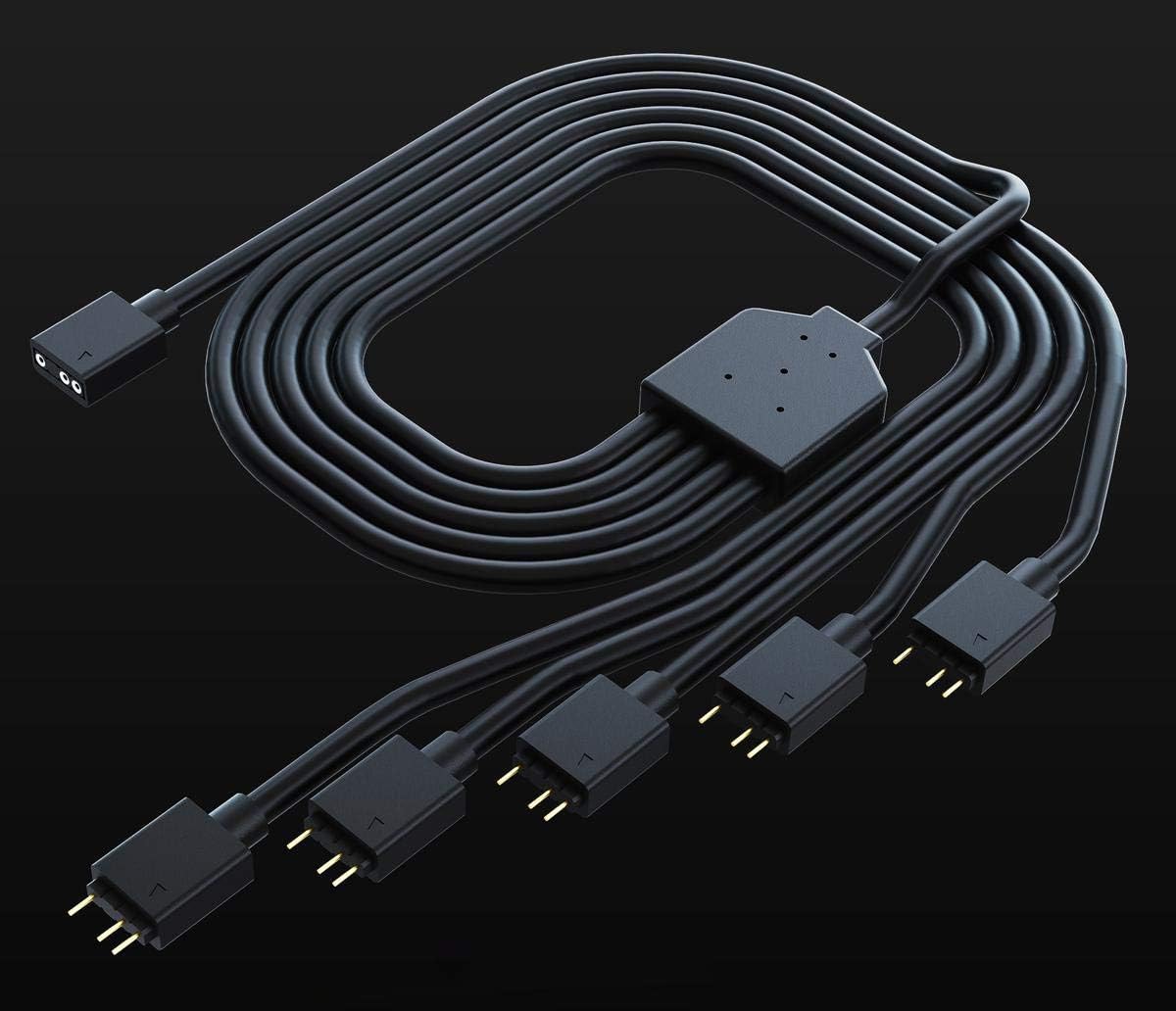 Cooler Master 1-to-5 Addressable RGB Splitter Cable Universal 3-pin ...