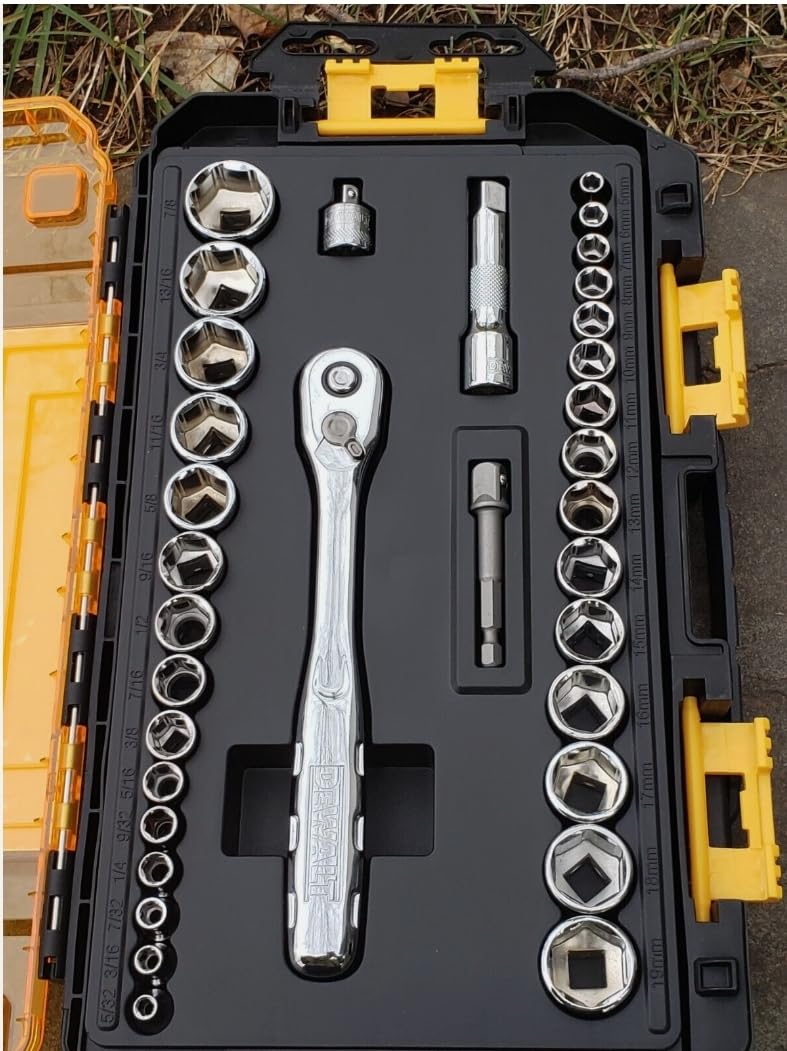 $9/mo - Finance DEWALT Socket Set, 1/4-Inch & 3/8-Inch Drive, SAE ...
