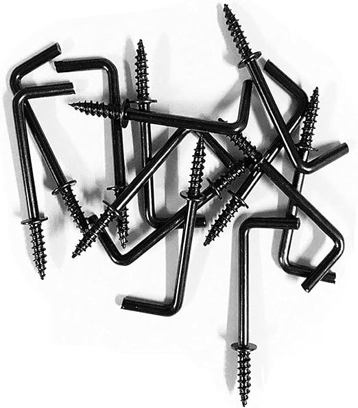 Amazon.com: IDEALSV 2 Inch 1 Shape Screw Hooks L Shape Hooks 7 Shape ...