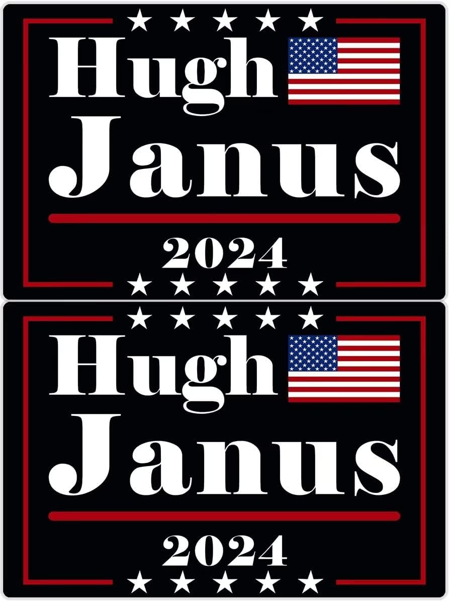 Amazon.com: 2 Pack Hugh Janus Funny Presidential Election 2024 Parody ...