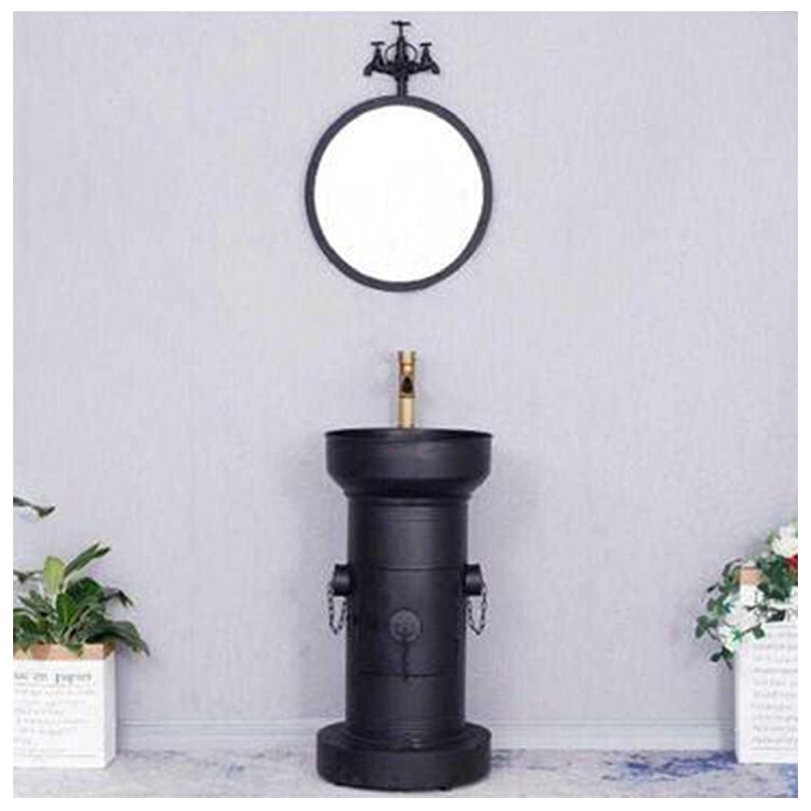 Yrra Modern Bathroom Single Vanity Unit Free Standing Industrial Style ...