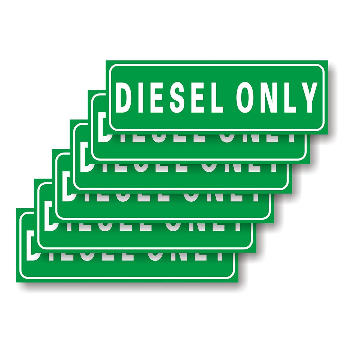 Snapklik.com : 6-Pack Diesel Only Labels - Heavy-Duty, Weatherproof ...