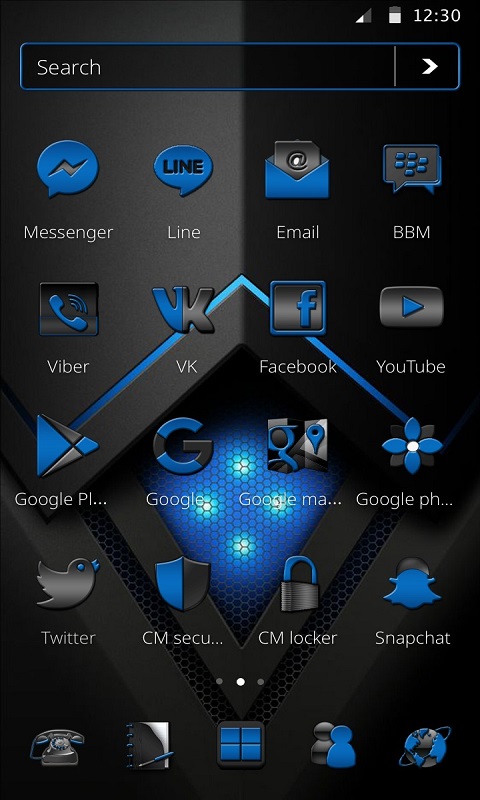 Matte Black Tech Theme:Amazon.com:Appstore for Android