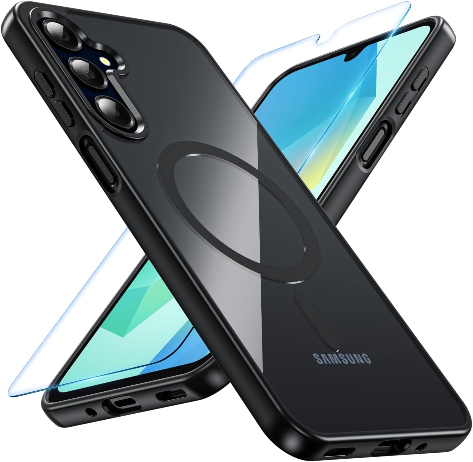 Amazon.com: Hensinple Magnetic for Samsung Galaxy S24 Ultra Case [Compatible with MagSafe ...