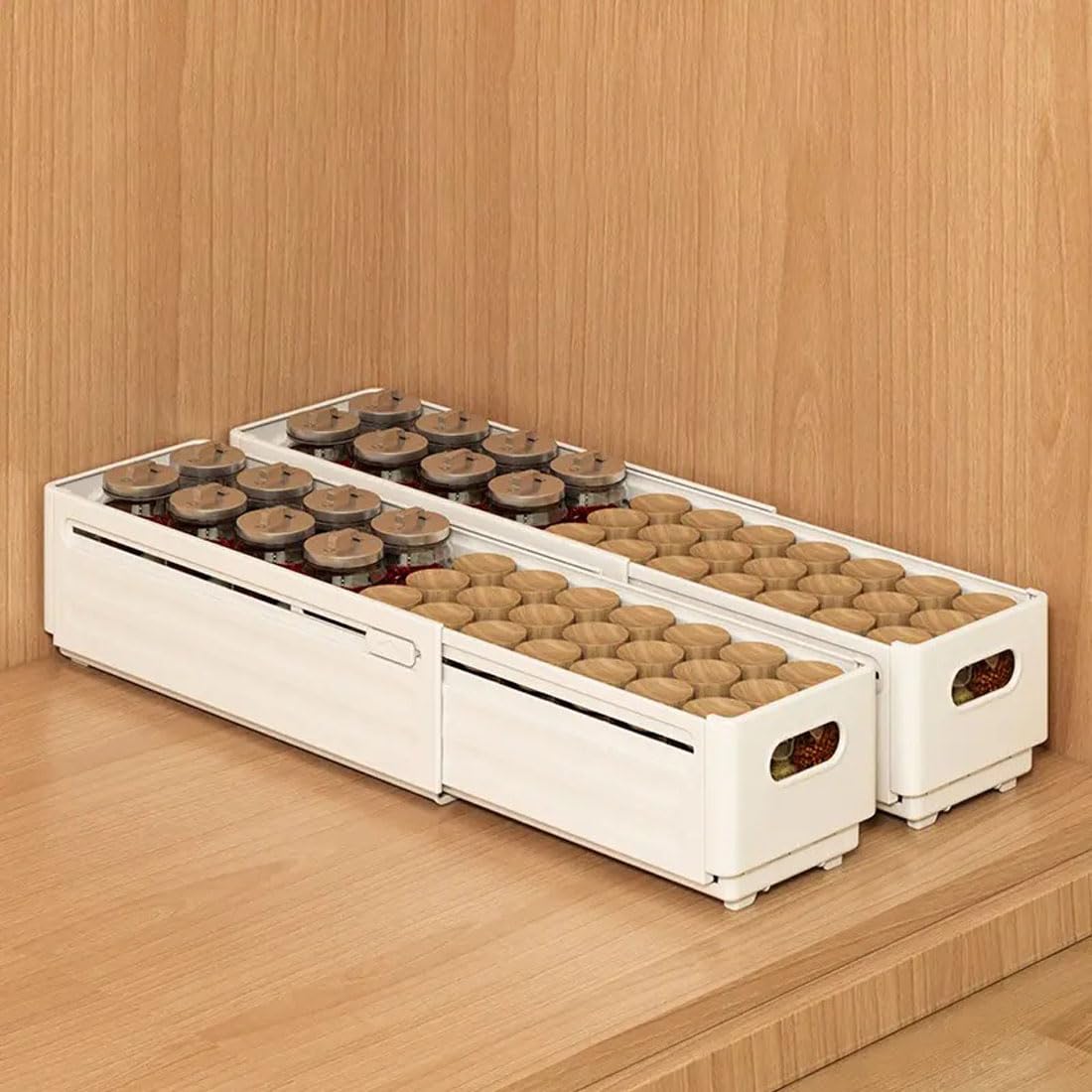 Flipclip Stackable & Foldable Slider Kitchen Storage Box, Multifunctional Adjustable Storage ...