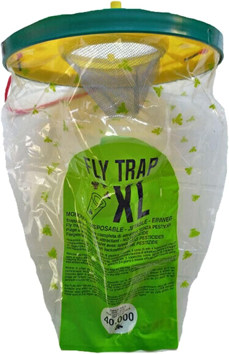 ORMA Fly Trap Mosche - Trappola Mosche Ecologica da Esterno – Senza ...