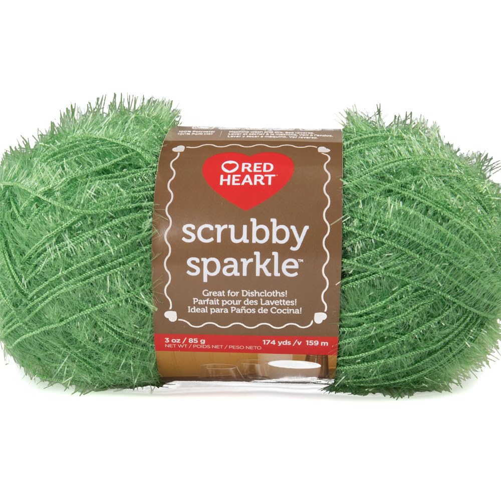 Amazon.com: Red Heart Sparkle Scrubby Yarn – Perfect for Knitted or ...