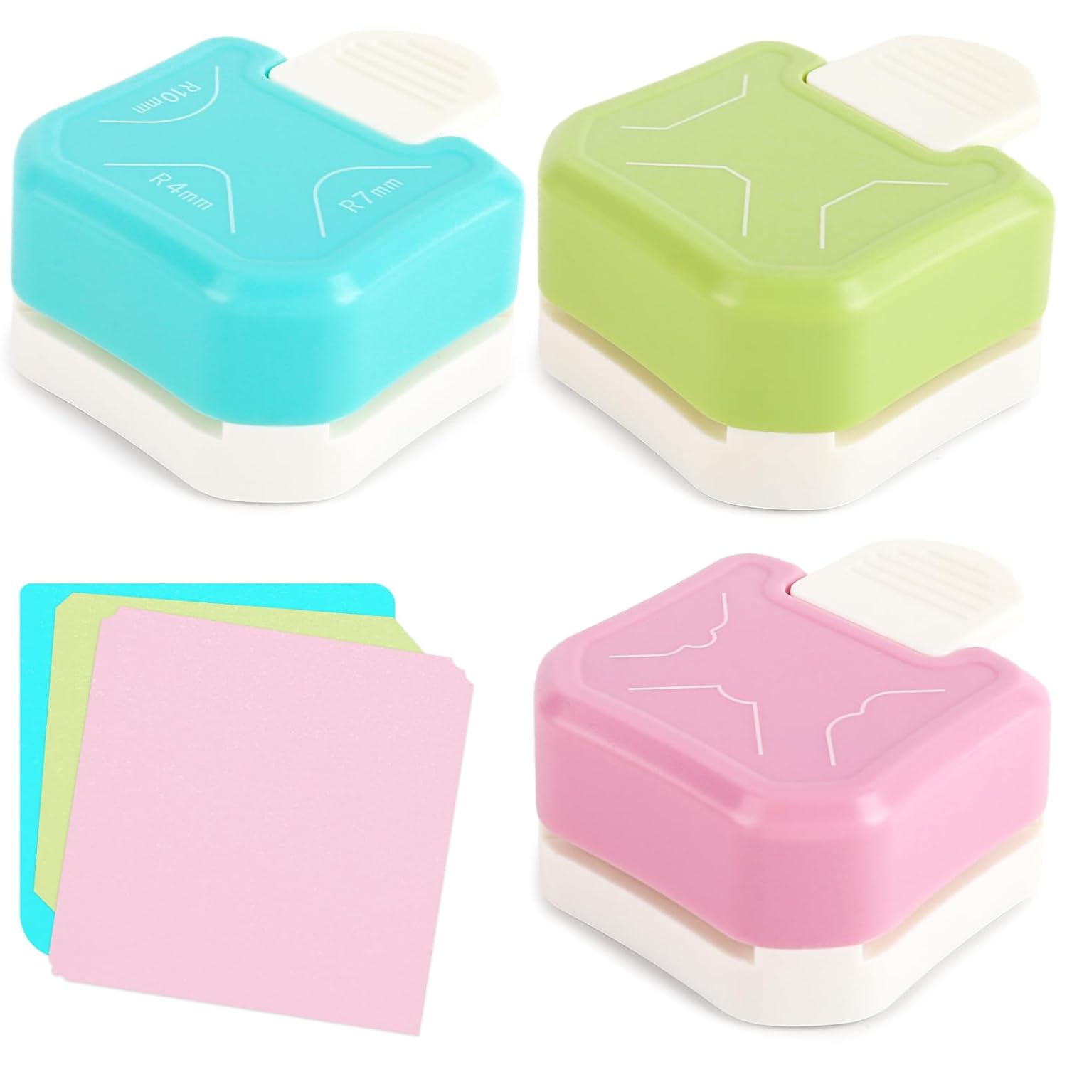 Koogel 3PCS 3 in 1 Corner Punch Set (Rounder + Beauty Shape + Chamfer ...