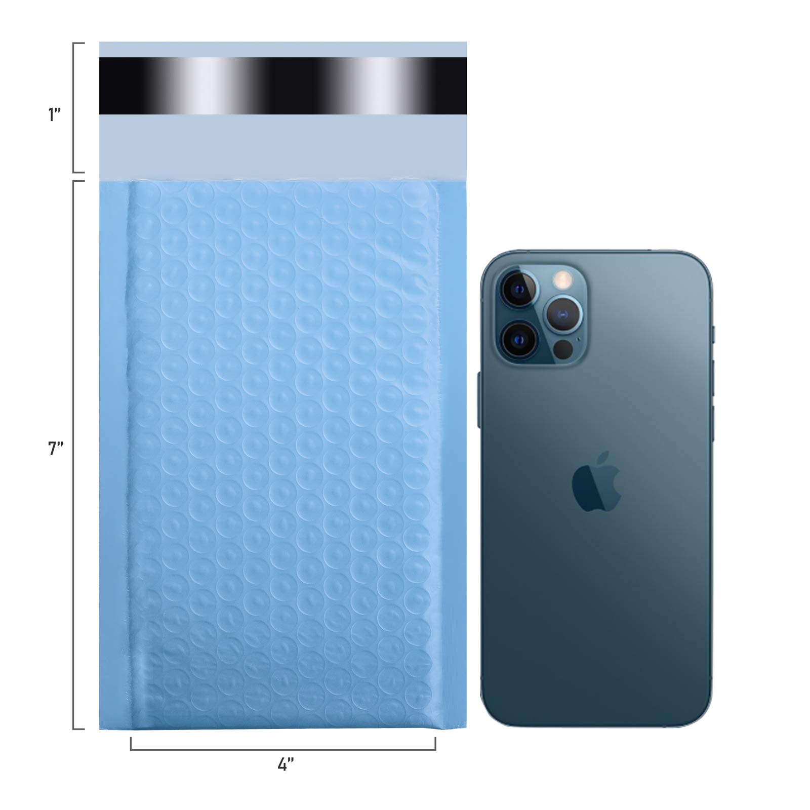Snapklik.com : Bubble Mailers, 4x8 Inch 50 Pack Light Blue Bubble ...