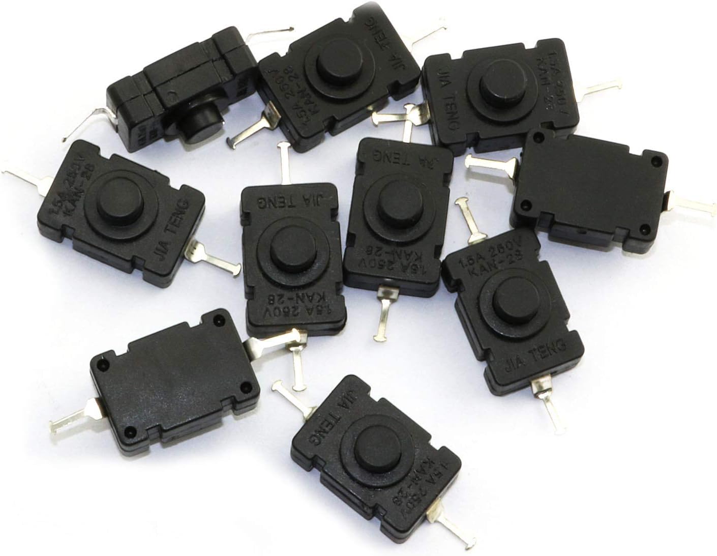 REES52 50pcs Self-Lock Push Button Switch KAN-28 for Flashlight SMD ...