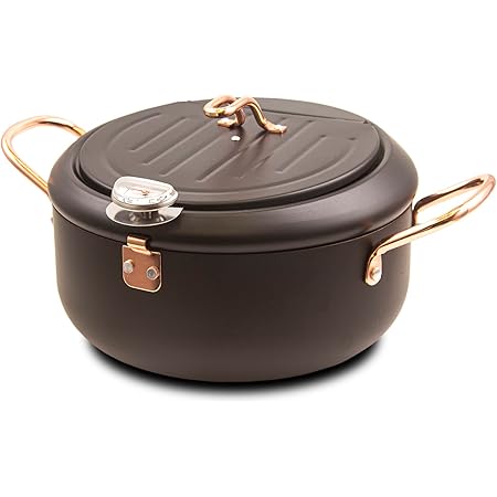 Amazon.com: RANRAN Japanese Tempura Deep Fryer Pot with Thermometer and ...