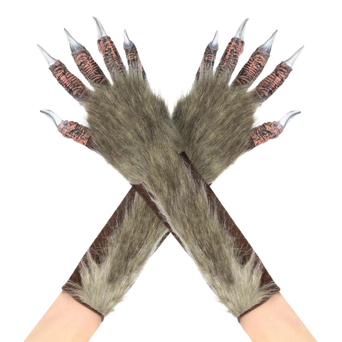 Snapklik.com : Halloween Long Werewolf Gloves Animal Furry Wolf Claw ...