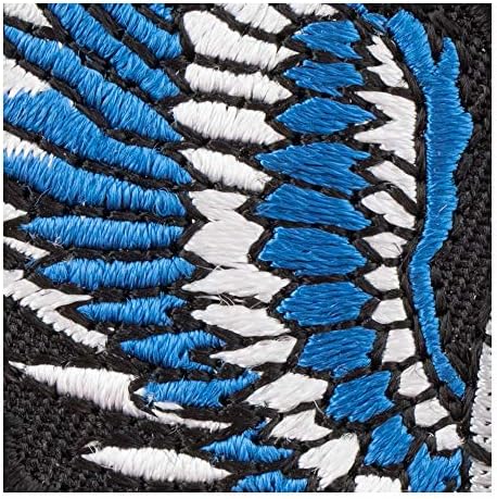 Amazon.com: Blue Winged Motorcycle Wheel Patch, Biker Patches : Arts ...