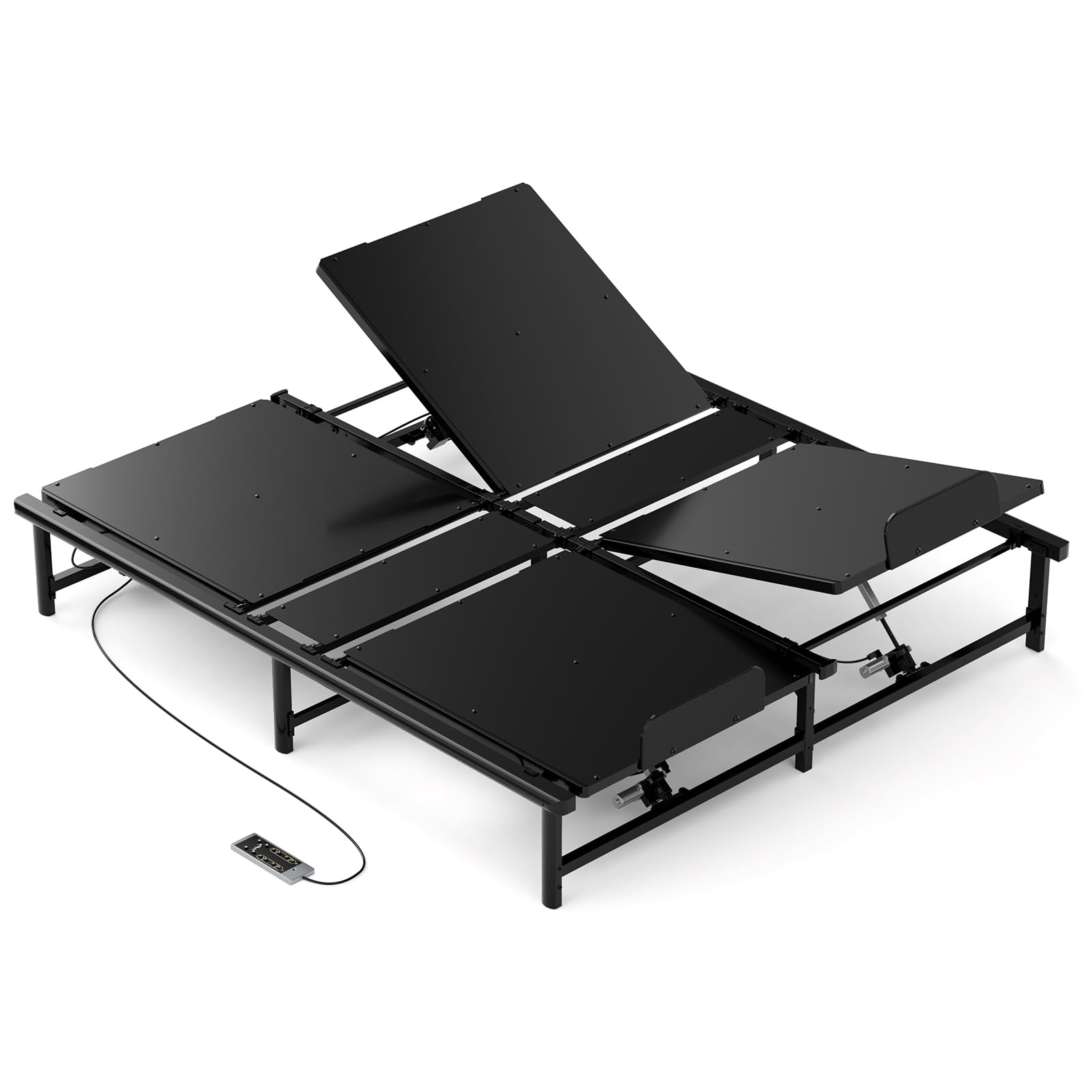 Amazon.com: LUMIINOFAMI Split King Adjustable Bed Frame, Adjustable ...