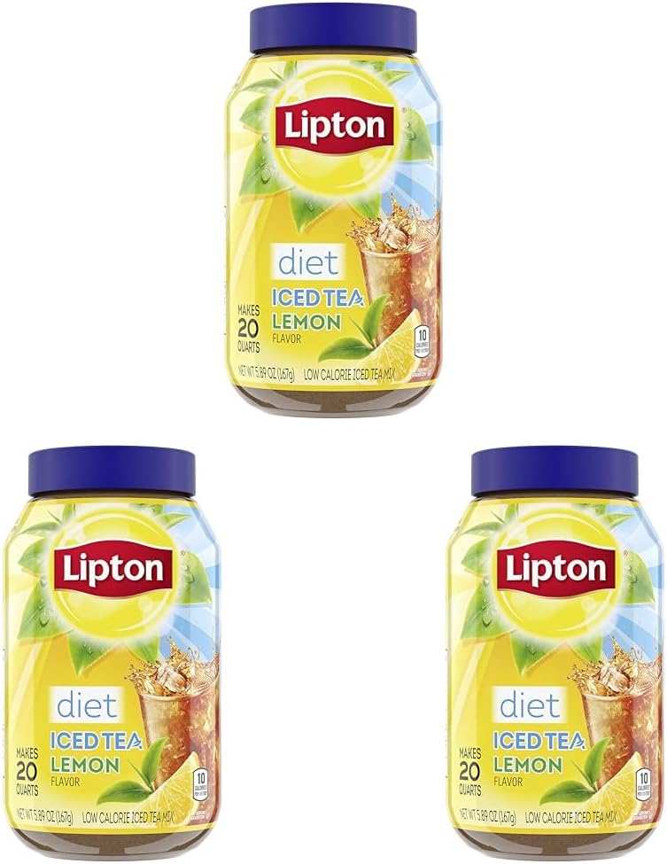 Amazon.com : Lipton Diet Iced Tea, Lemon Iced Tea, Sugar-Free, 5.9 ...
