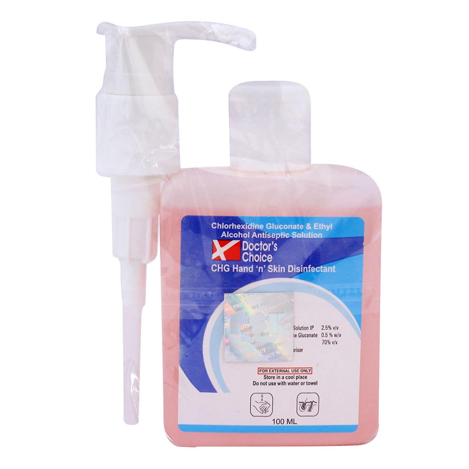 Doctor's Choice CHG Hand 'N' Skin Disinfectant Liquid, 100 ml : Amazon ...